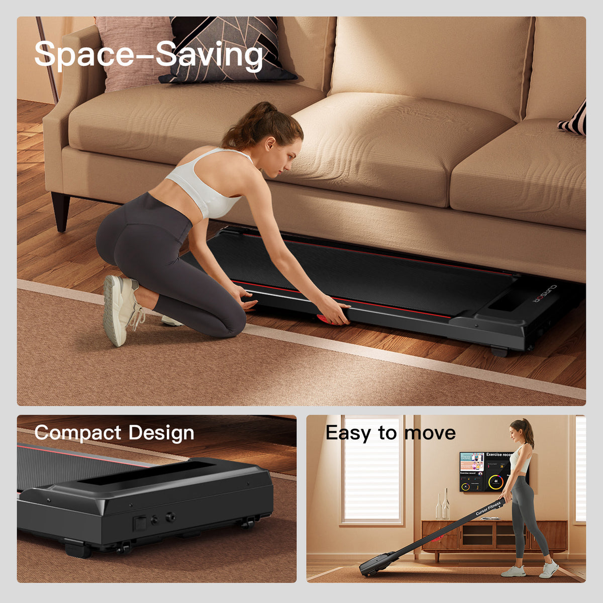 Umay Smart Walking Pad, Under Desk Treadmill and 2-in-1 Incline Walkin