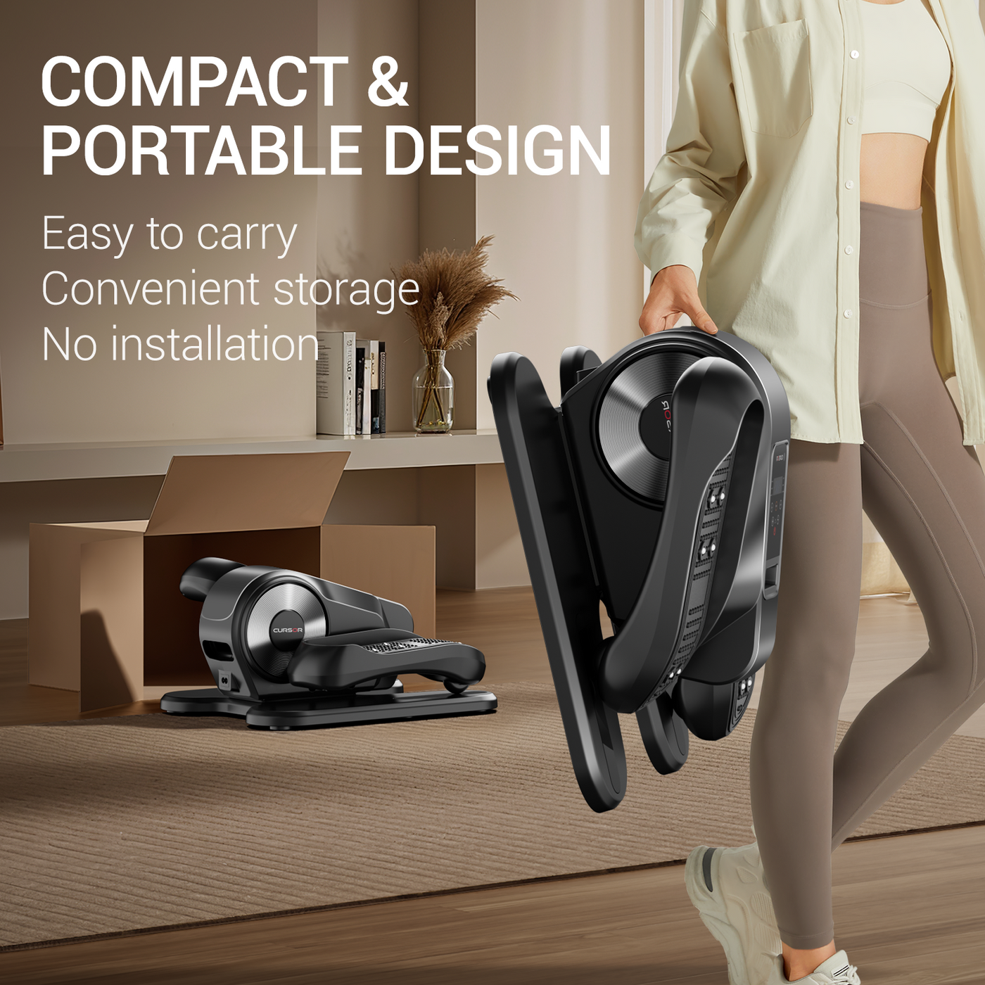 CURSOR C5 Under Desk Elliptical Machine, Electric Seated Pedal Exercis