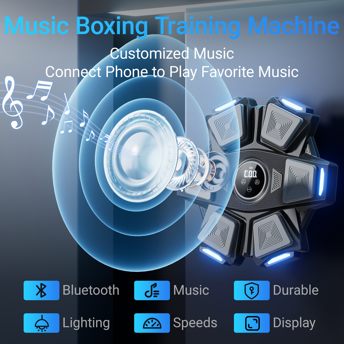 Umay Smart Music Boxing Machine, Bluetooth Interactive Punching Traine