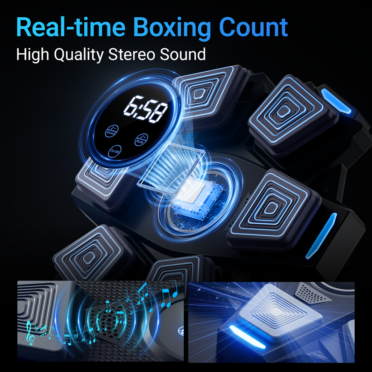 Umay Smart Music Boxing Machine, Bluetooth Interactive Punching Traine