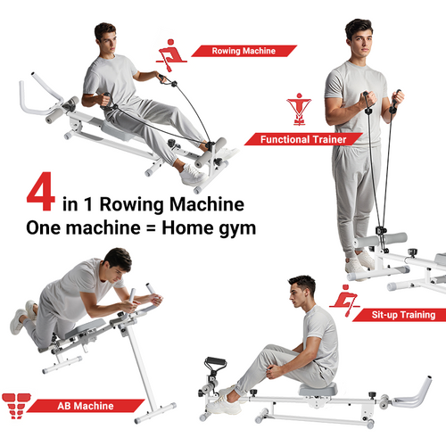 UMAY 4-in-1 Ab-trainer Combined Rowing Machine